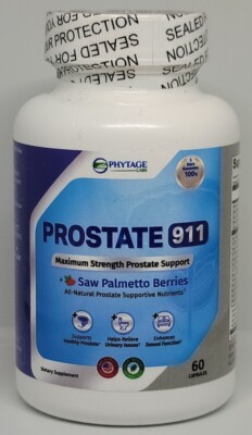 Phytage Labs Prostate 911 Prostate Support 60 Capsules New Sealed Exp ...