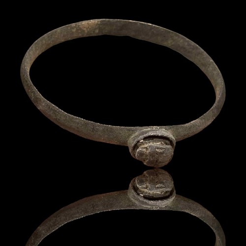ANCIENT EGYPTIAN BRONZE BANGLE WITH SCARAB BEATLE | eBay