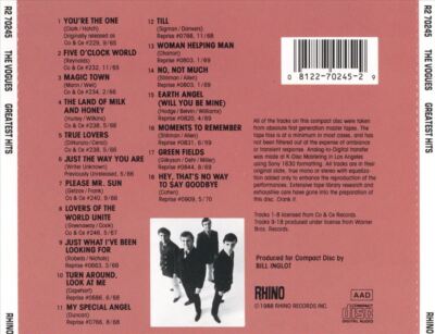 THE VOGUES - GREATEST HITS NEW CD 81227024529| eBay