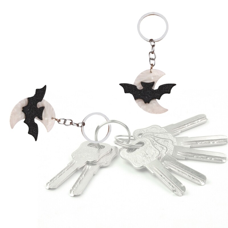 Creative Bat Shape Key Holder Sturdy Acrylics Accessory for Halloween ...