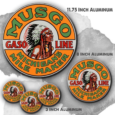 Musgo Gasoline Vintage Reproduction Full Color Design Aluminum Signs | eBay