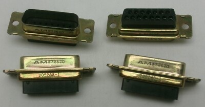 Lot of FOUR (4) AMP 8620 205288-1 DB15 Male D-sub Connector Shells ...