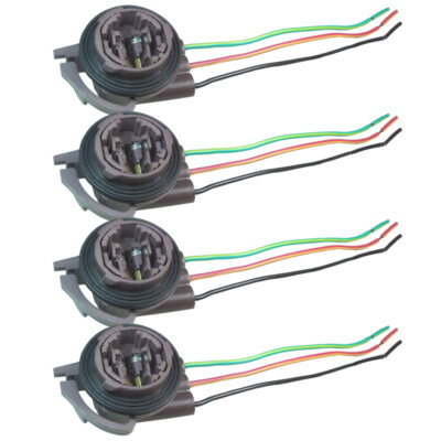 4pcs 3157 4157 3457 Socket Brake Turn Signal Light Wiring Harness Plug ...