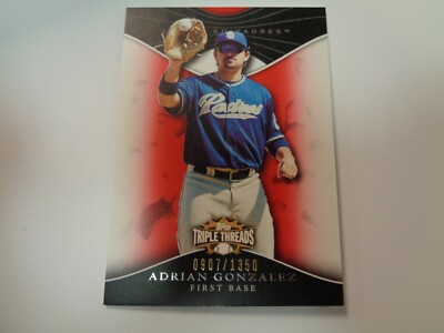 2009 Topps Triple Threads Adrian Gonzalez Card #64 Serial #907/1350 | eBay