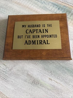 Vintage US Navy CAPTAIN Plaque | eBay