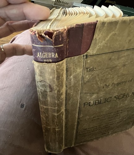 VINTAGE old textbook "Algebra for Secondary Schools" by Webster Wells ...