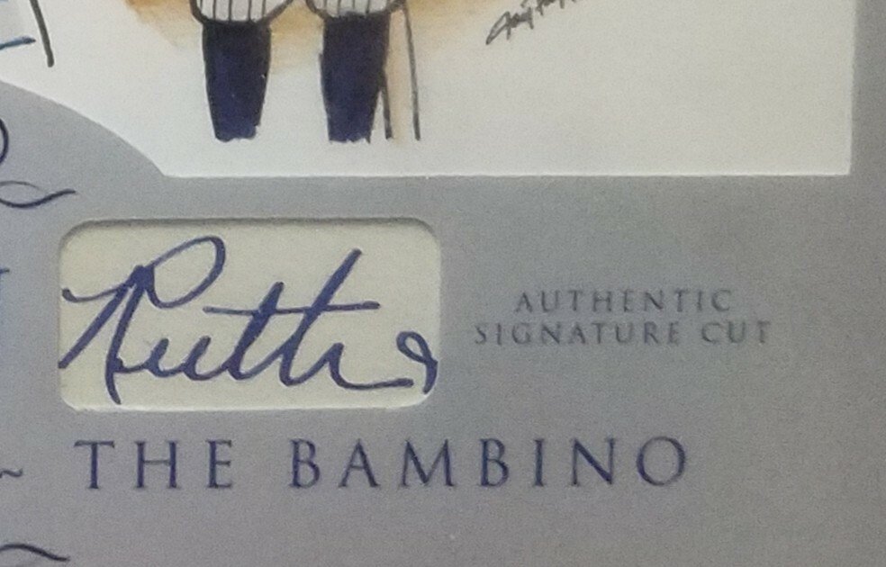 The Bar Signature Cut Babe Ruth Autograph 1/1 Gold BGS 9.5 JSA Auto ...