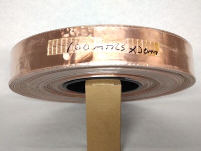 Ampetronic Flat Copper Tape Cable - Audio Loop 100 m x 30 mm x 0.1 mm ...