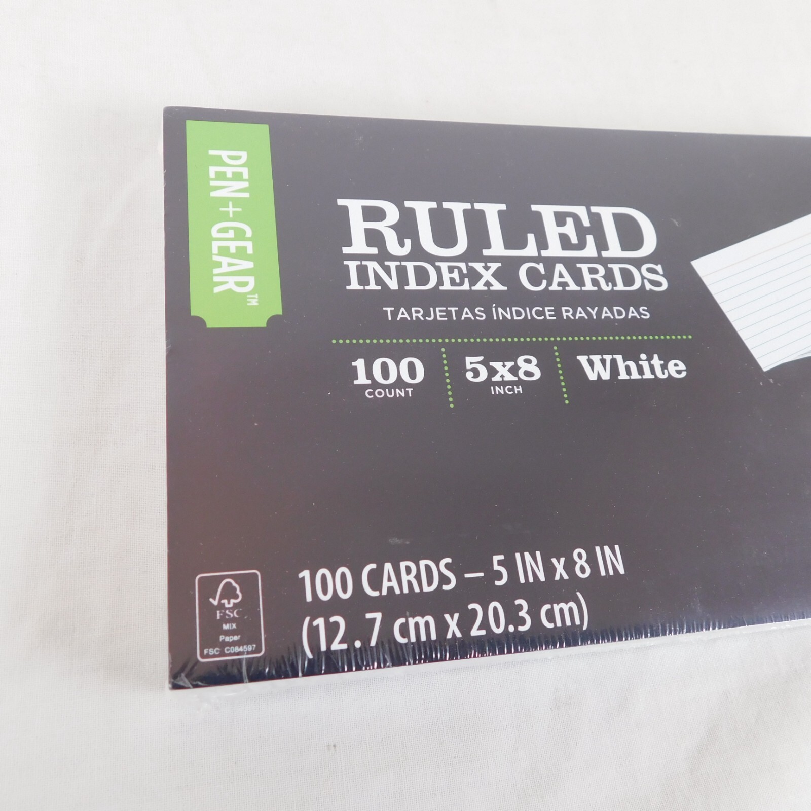 Pen Gear Ruled Index Cards Lot of 2 White 5x8 100 Count Each New in ...