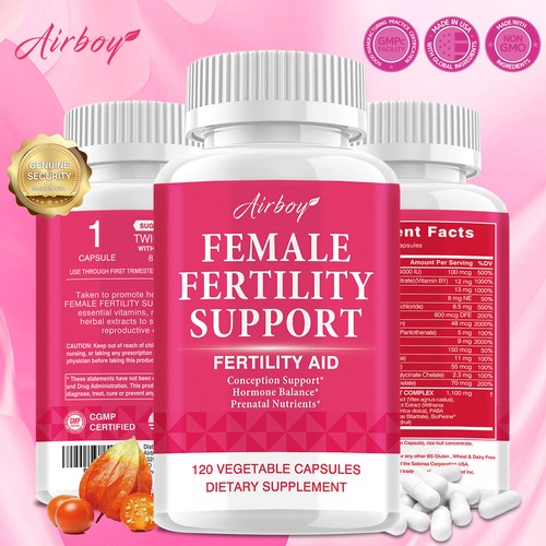 120pcs Female Fertility Support - Hormonal Estrogen Balance, Fertility ...