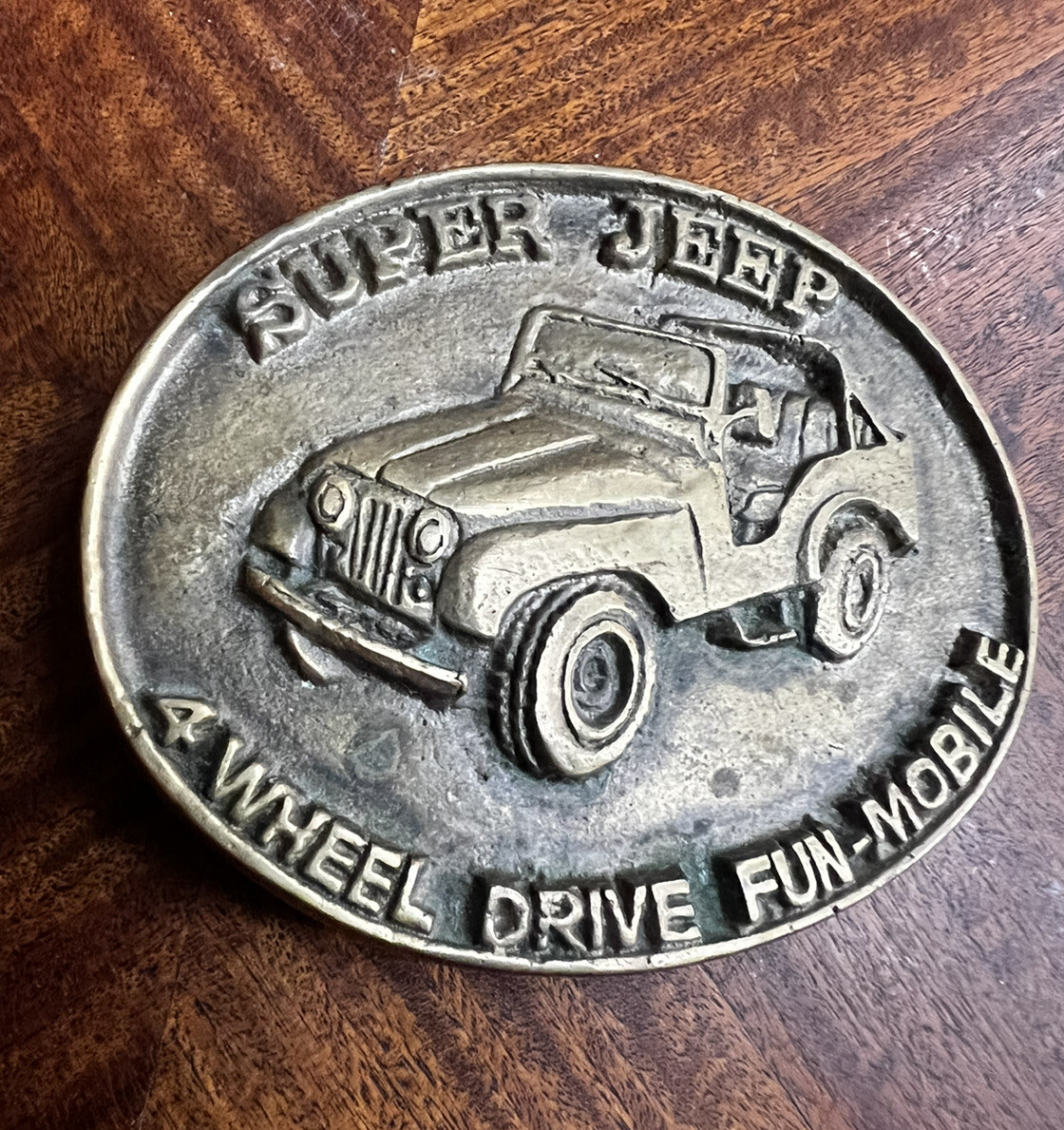 1970’s Jeep 4 Wheel Drive Fun Mobile Belt Buckle(04) - Gem