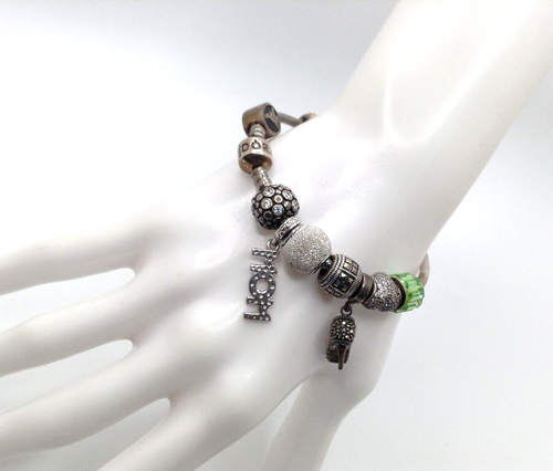 Pandora Stamp 925 ALE Bracelet 3 ALE Charms 925 WVU & 3 925 Charms | eBay