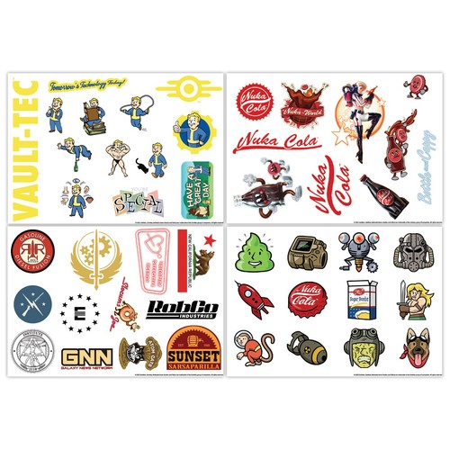 Fallout Tech Decals Set – 4 Reusable Vinyl Sticker Sheets Official ...