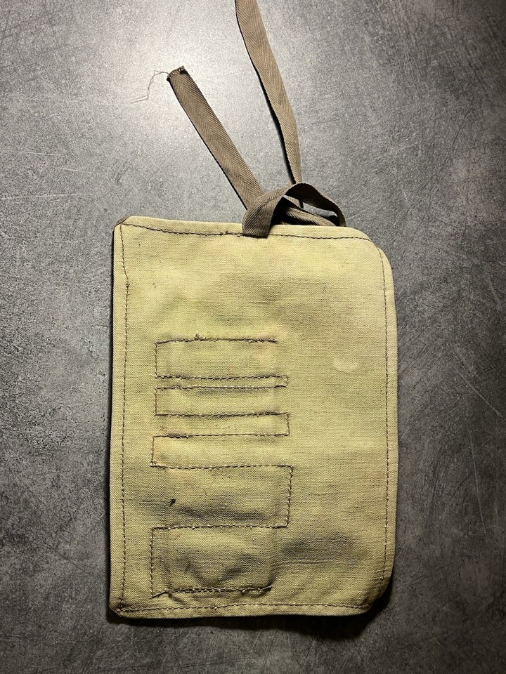 WW2 Era BRITSH Army Issue Wash Kit Roll Bag Pouch With Original Draw ...