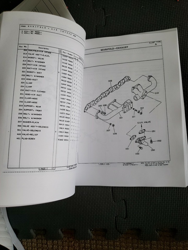 1980 Nissan SD33T Diesel Engine Parts Catalog For Fork lift And Marine ...