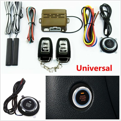 Car Alarm Start Security System Key Passive Keyless Entry Push Button ...