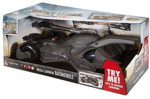 DC Justice League Mega Cannon Batmobile Vehicle Ages 4+ Toy Car Tank ...
