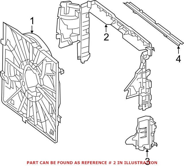 Genuine OEM Radiator Support Baffle for MERCEDES 2225001300 for sale ...