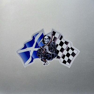 Scotland Scottish Flags With Grim Reaper Vinyl Sticker Decal For Car ...