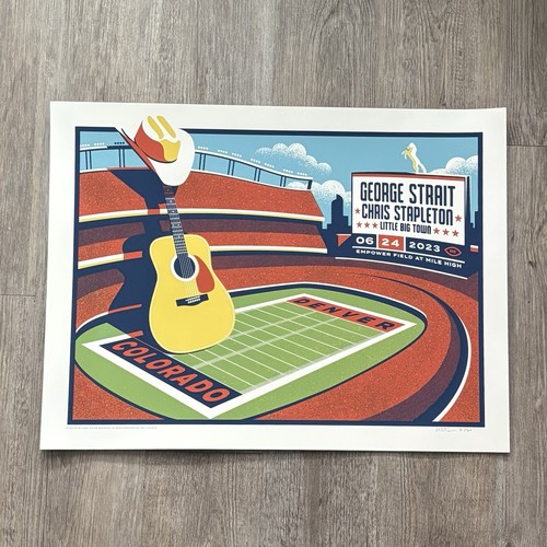 George Strait Stadium Tour Poster Empower Field Denver CO 2023 | eBay