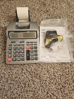 CASIO Digital Printing Calculator HR-100TM 12 Digits Tax Exchange ...