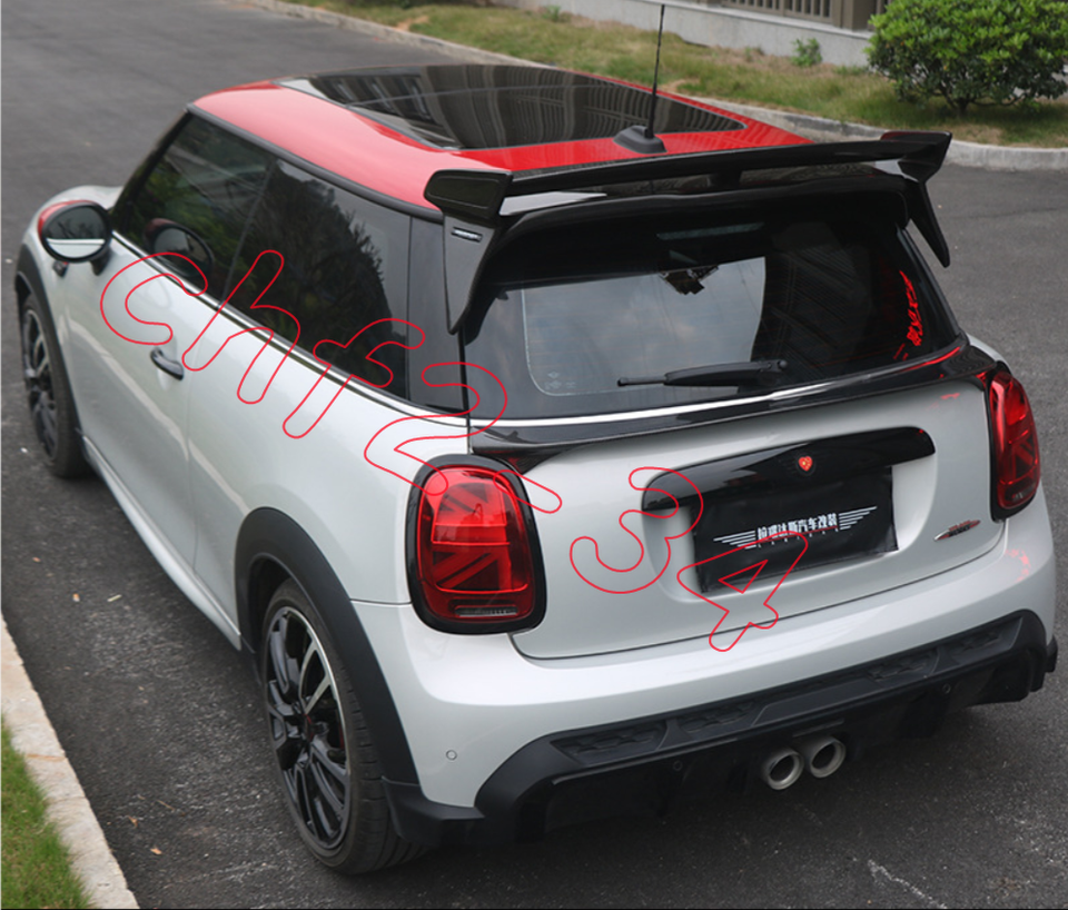 For Mini Cooper F55 F56 F57 JCW Real Carbon Spoiler Trunk Lid Lip Wing ...
