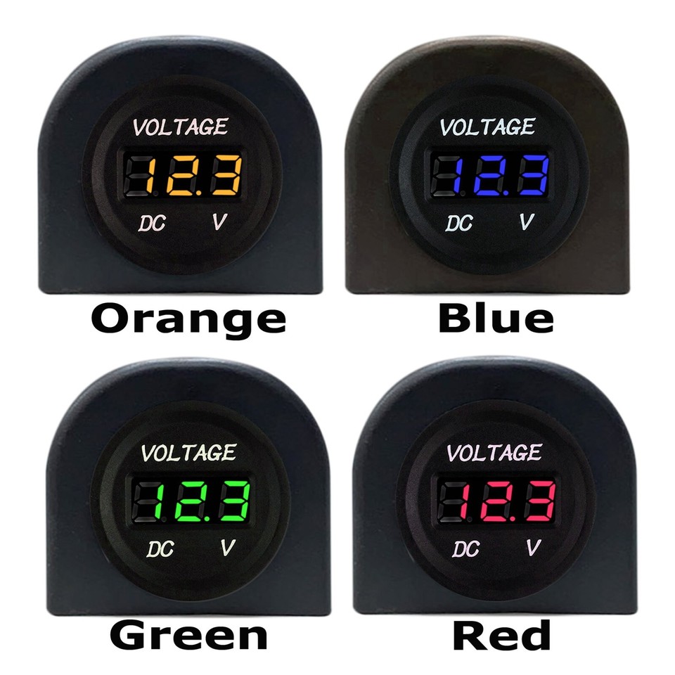 Waterproof CAR Battery Meter DC 12V Voltmeter LED Digital Display ...