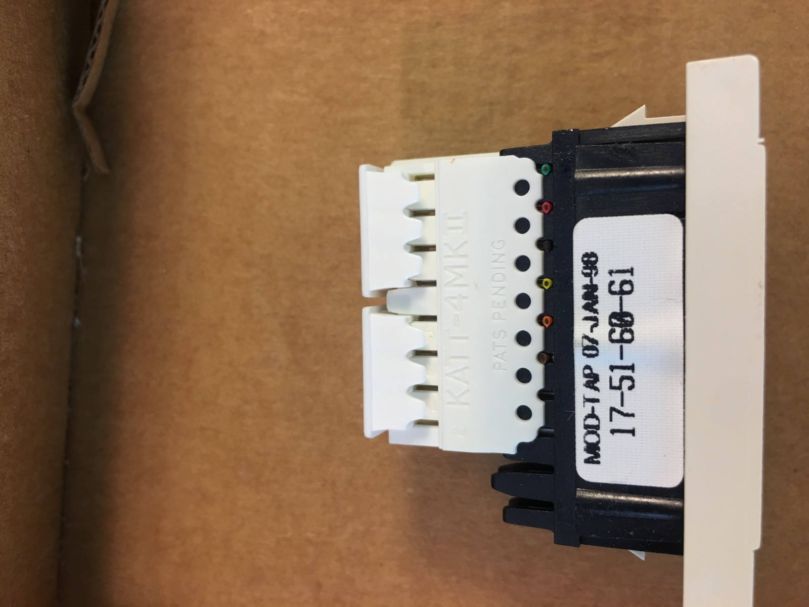 Mod-Tap 17-15-60-61 single port 6 conductor cat 3 white | eBay