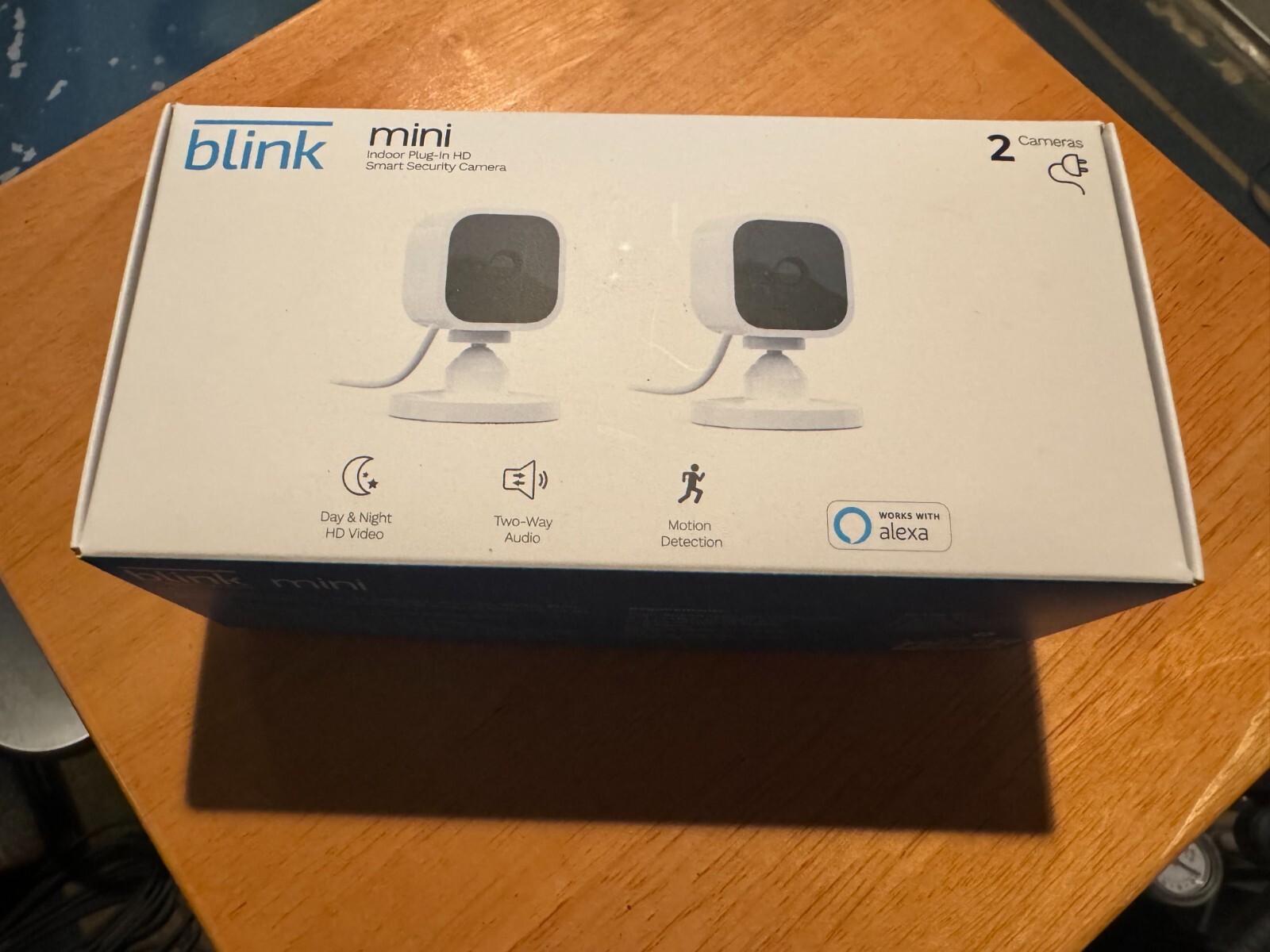 Blink Mini Indoor Plug-In HD Smart Security Camera - Pack of 2 IN BOX ...