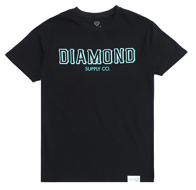 New Diamond Supply Co. SF Diamond Print Logo Men's Cotton Black T Shirt ...
