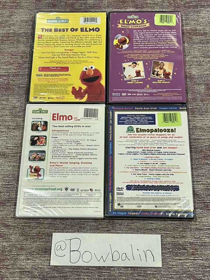 Sesame Street DVD Lot (4) Elmopalooza + Other Elmo Titles! NEW & SEALED ...