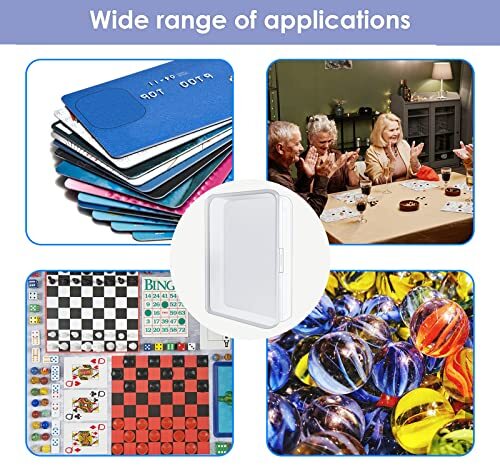 4 Pack Playing Card Deck Cases Clear Plastic Game Card Box Holder ...