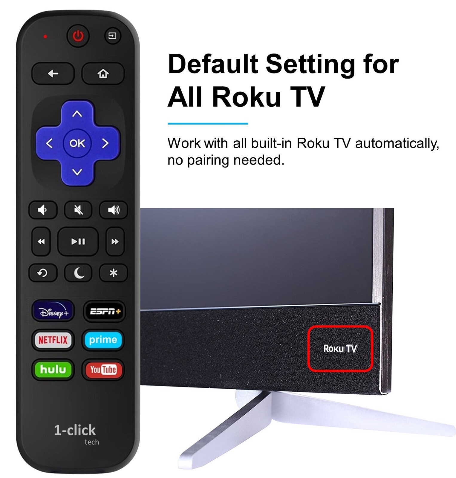 Universal IR Remote for Roku TV for Roku Express/+/Ultra/HD/4/3/2/1 ...