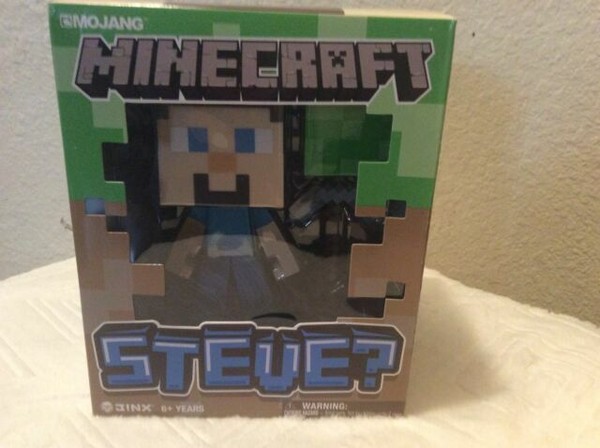 Minecraft Steve 6" Figure PVC Vinyl Notch Jinx Spin Master Mojang 2013 ...
