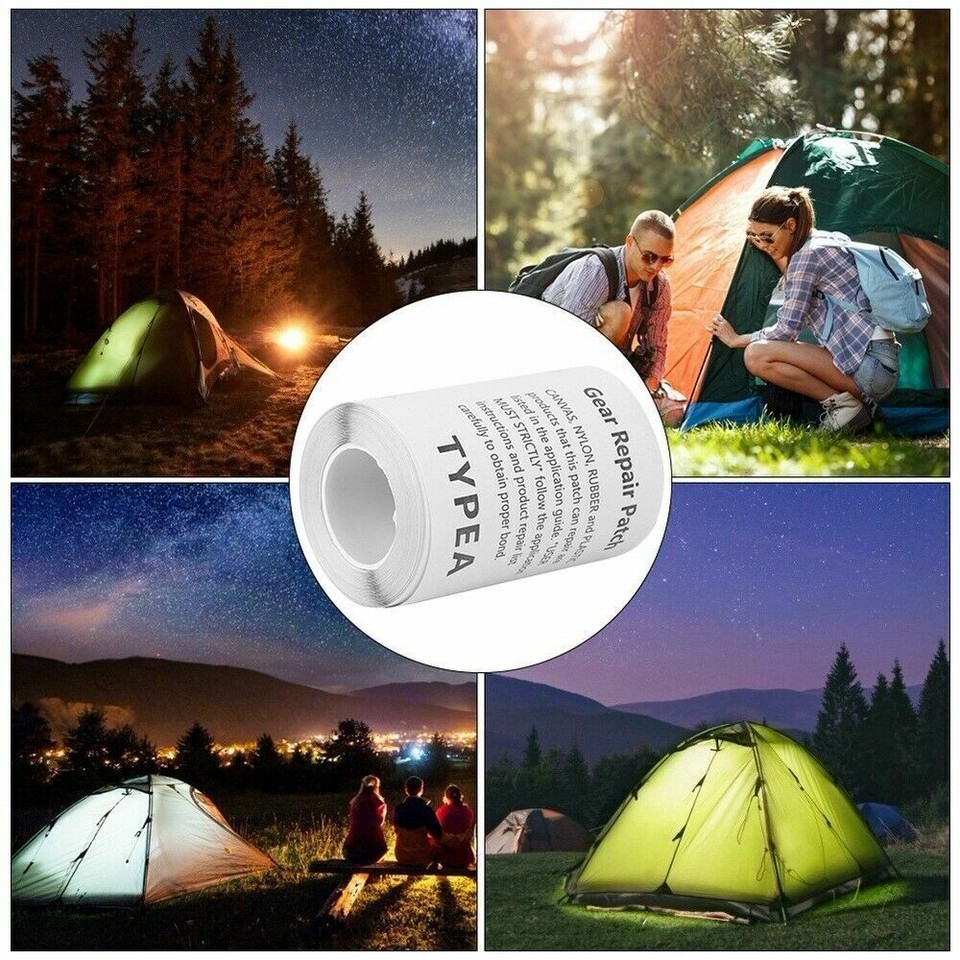 12FT TENT REPAIR PATCH SELF ADHESIVE Tarpaulin Canvas Canopy Waterproof ...