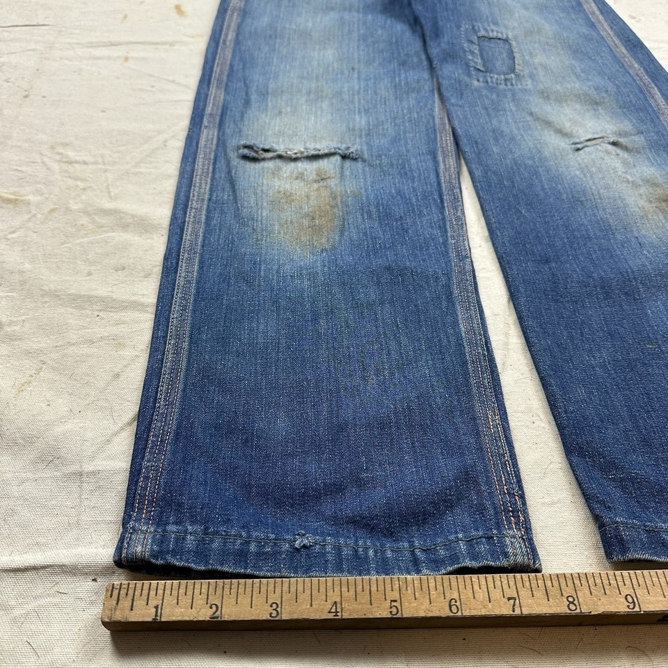 Vintage 50s Big Mac Carpenter Denim Pants Sanforized Farm Faded ...