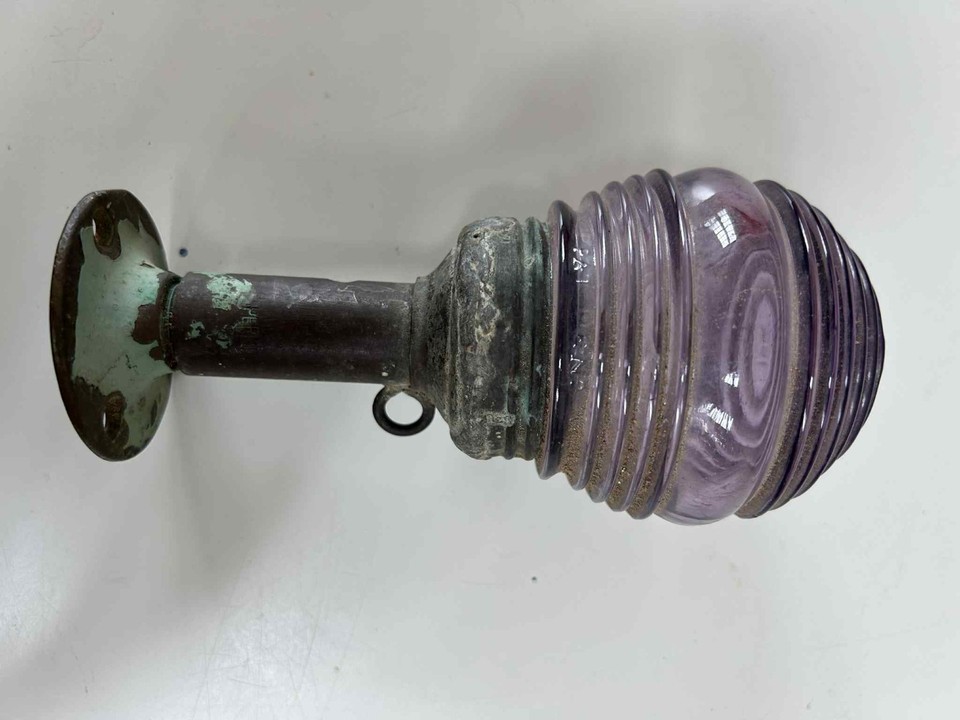 Vintage Perko Brass Stern Light Purple Beehive Glass | eBay