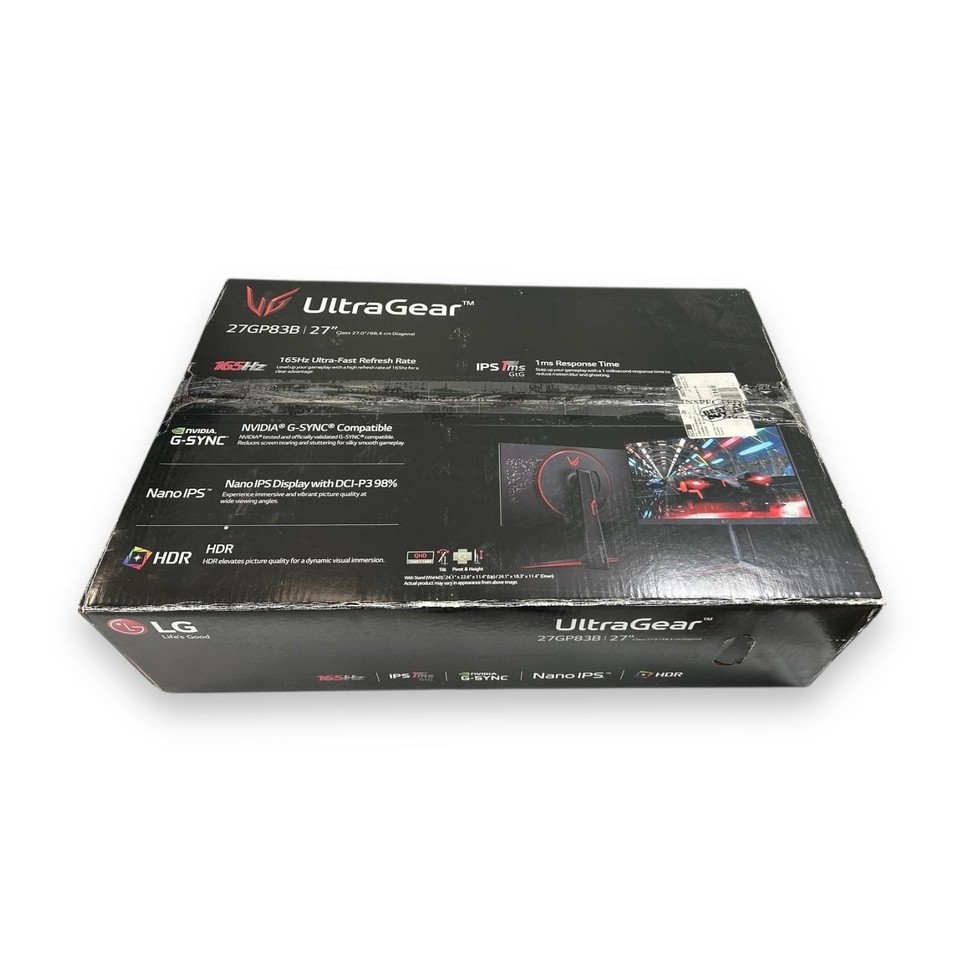 LG UltraGear 27" QHD Nano IPS Gaming Monitor 1ms G-SYNC HDR – 27GP83B-B ...
