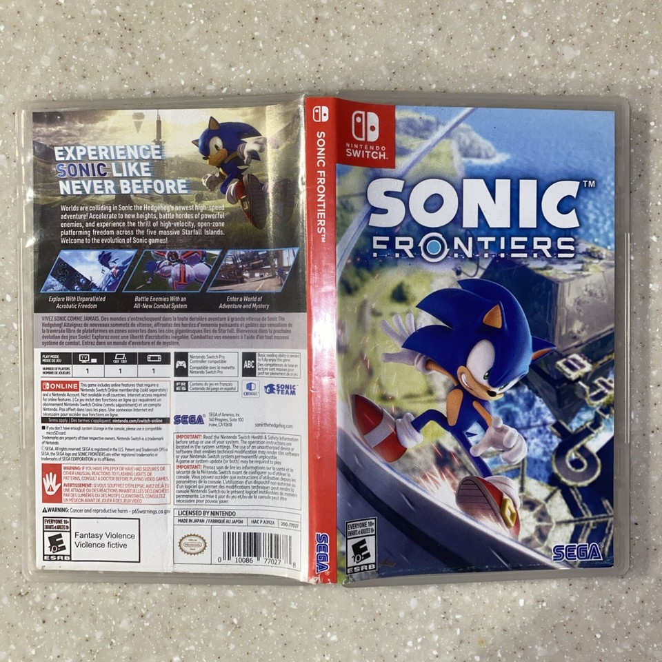 Sonic Frontiers - Switch Game CASE ONLY NO GAME Authentic USA | eBay