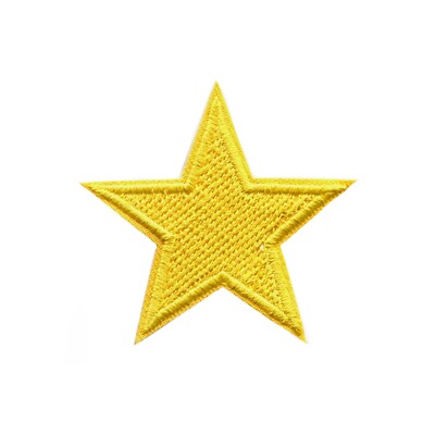Yellow Gold Star Embroidered Iron-On Patch | eBay