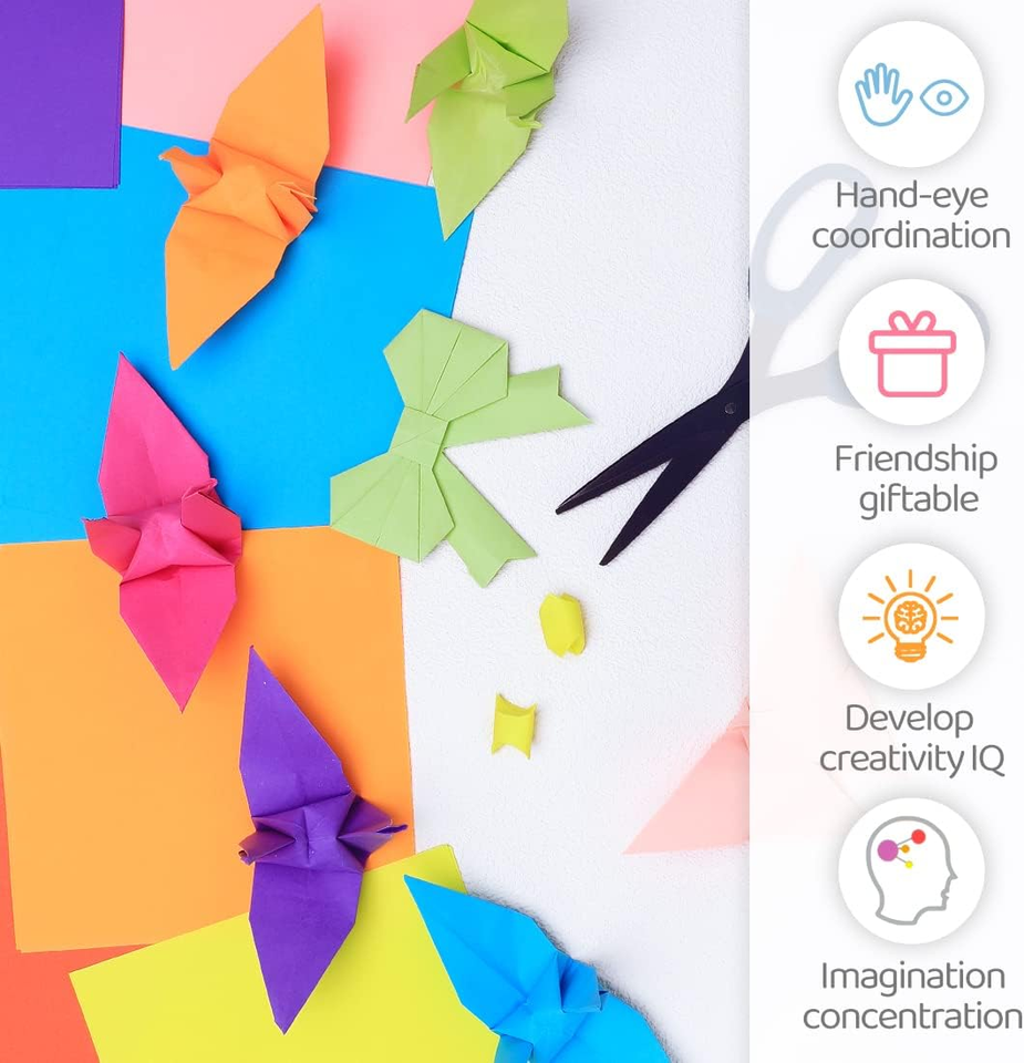 Origami Paper, 200 Sheets, 20 Colors, 6 Inch Square, Double Sided ...