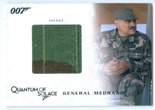 JOAQUIN COSIO "GENERAL MEDRANO COSTUME/RELIC CARD #QC06" JAMES BOND ...