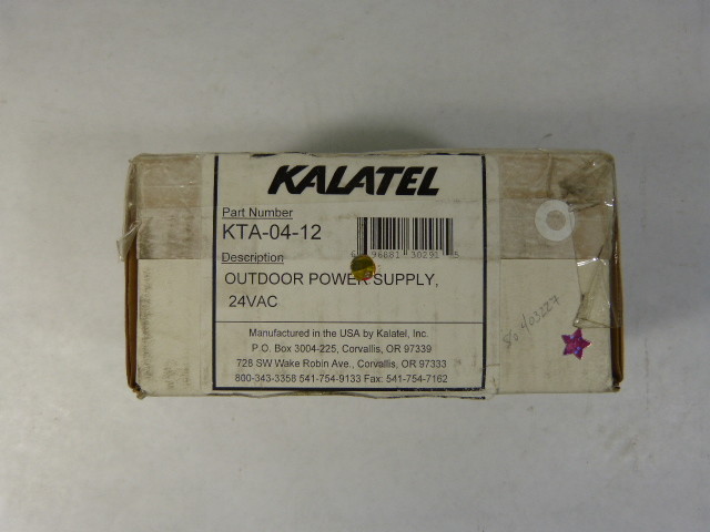 Kalatel KTA-04-12 Outdoor Power Supply 24VAC ! NEW ! | eBay