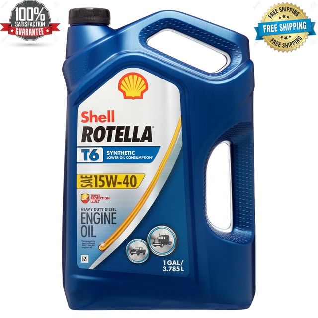 Shell Rotella T6 Full Synthetic 15w-40 Diesel Engine Oil 1 Gallon for ...