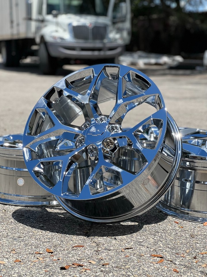 20" Snowflake Chrome GMC Sierra Yukon Denali Escalade Wheels Rims CK156 ...