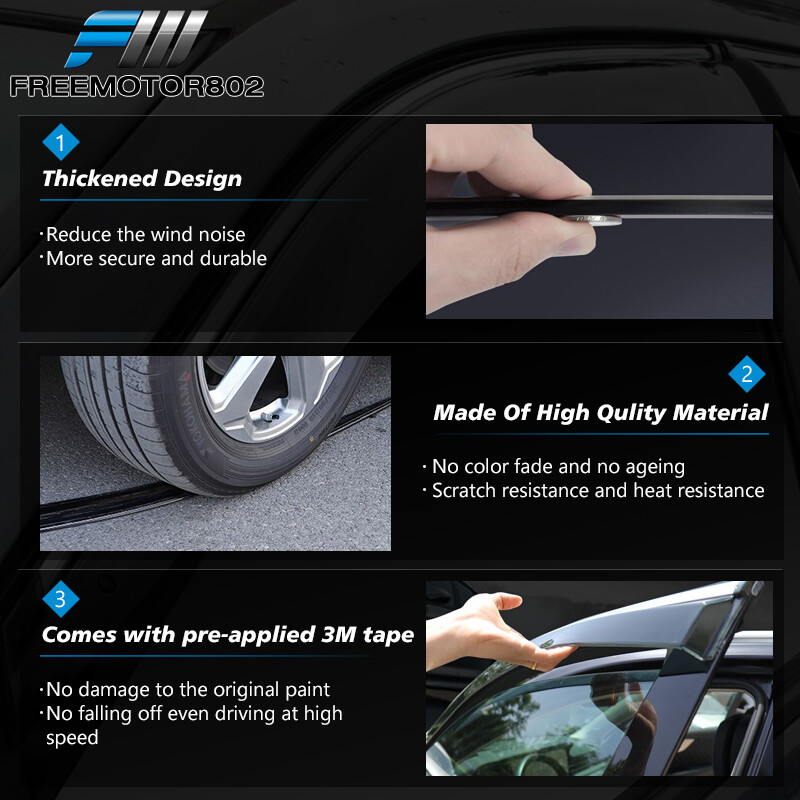 Fit 95-05 Chevy S10 Blazer Jimmy Window Visor Rain Sun Guard Deflector ...