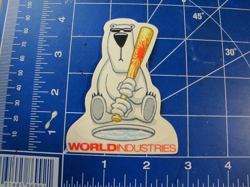 vtg 1990s World Industries skateboards sticker - mid era graphics and ...