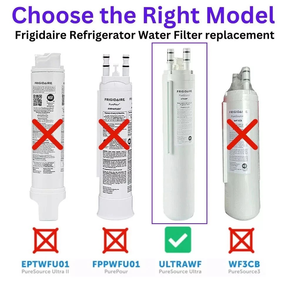 2 Pack ULTRAWF Frigidaire Ultra PureSource Refrigerator Water Filter US ...