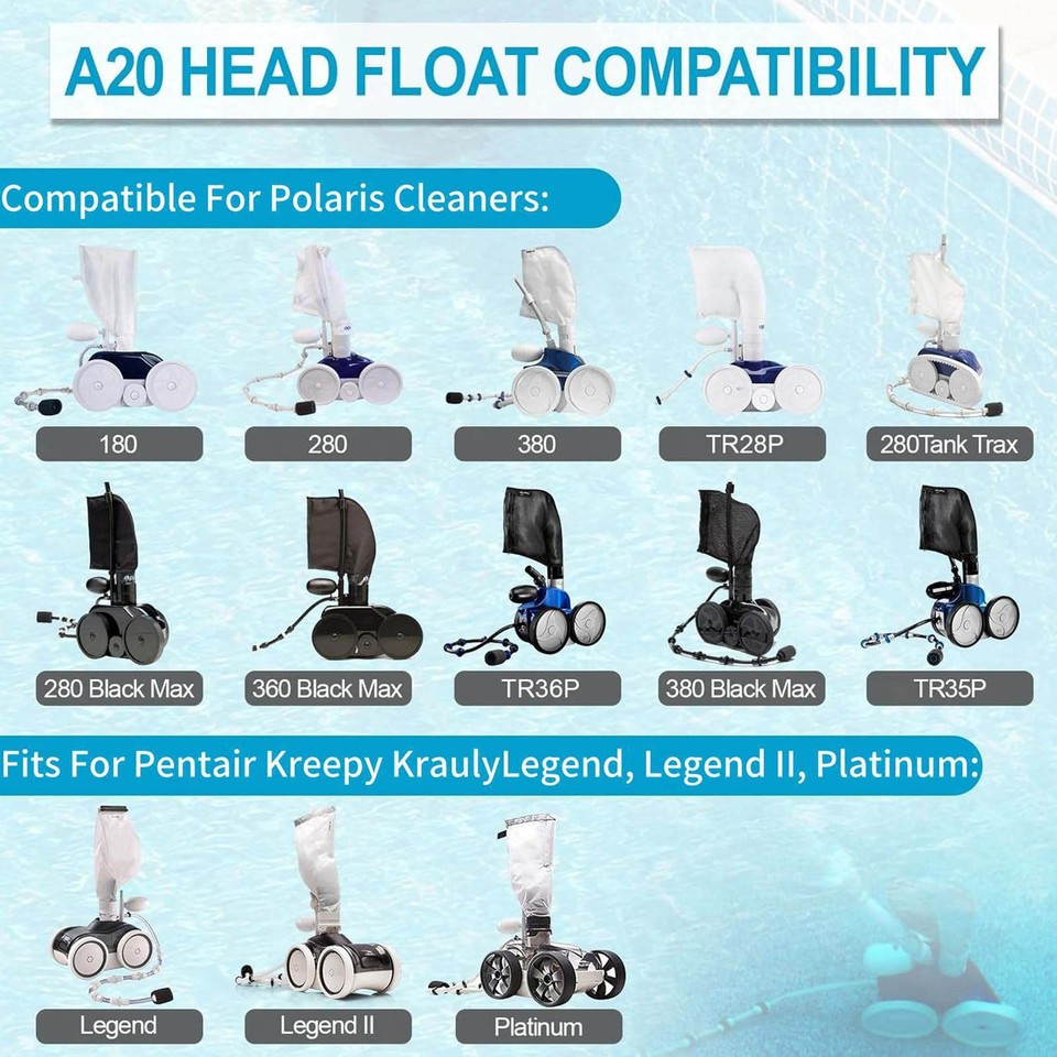 Premium Quality Pool Cleaner Head Float Replacement for Polaris 180 280 ...