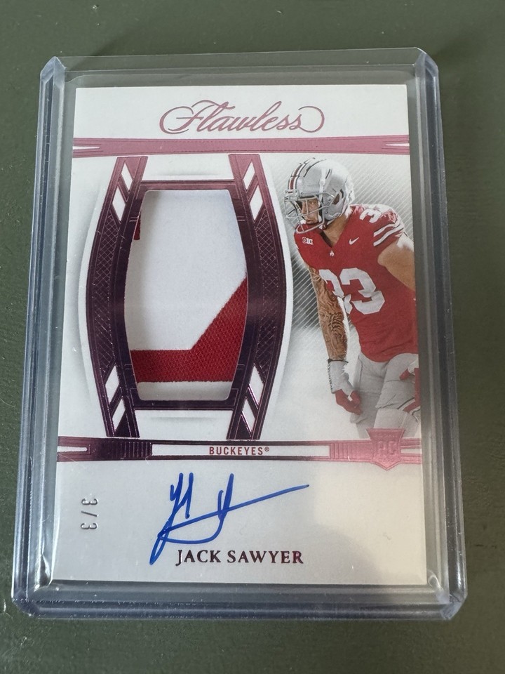 Jack Sawyer Ohio State National Treasures 3/3 FLAWLESS Patch Auto On ...